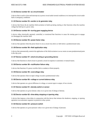 Ieee c37.2 2001 device function numbers and contact designations | PDF