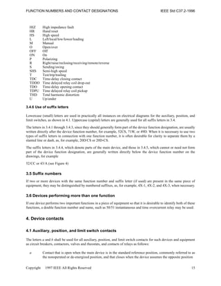 Ieee c37.2 2001 device function numbers and contact designations | PDF
