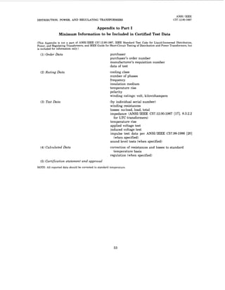 IEEE C57.12.990 AMERICAN NATIONAL STANDARD | PDF