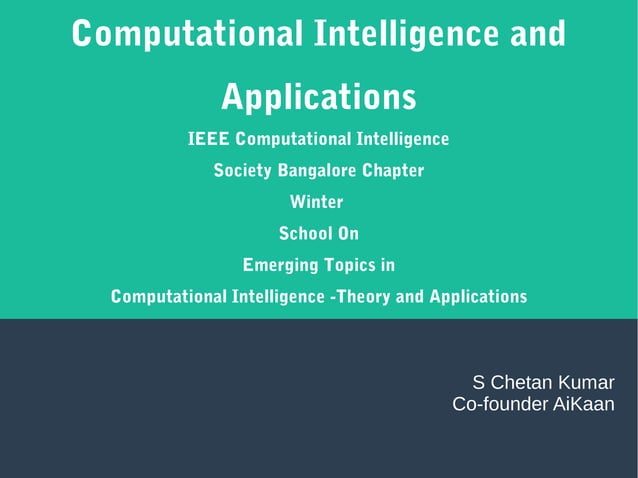 Computational Intelligence and Applications | ODP