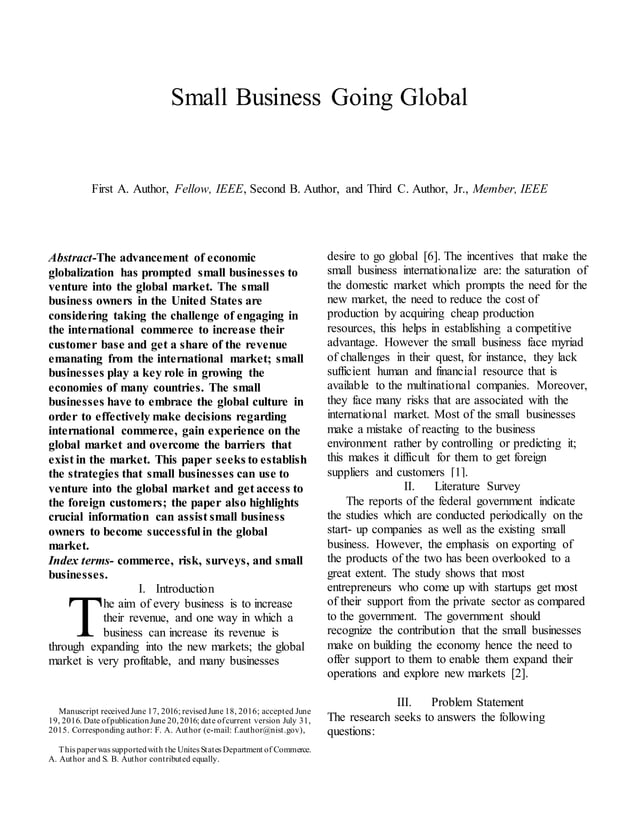 IEEE citation format sample | DOCX | Small and Medium-sized Business ...