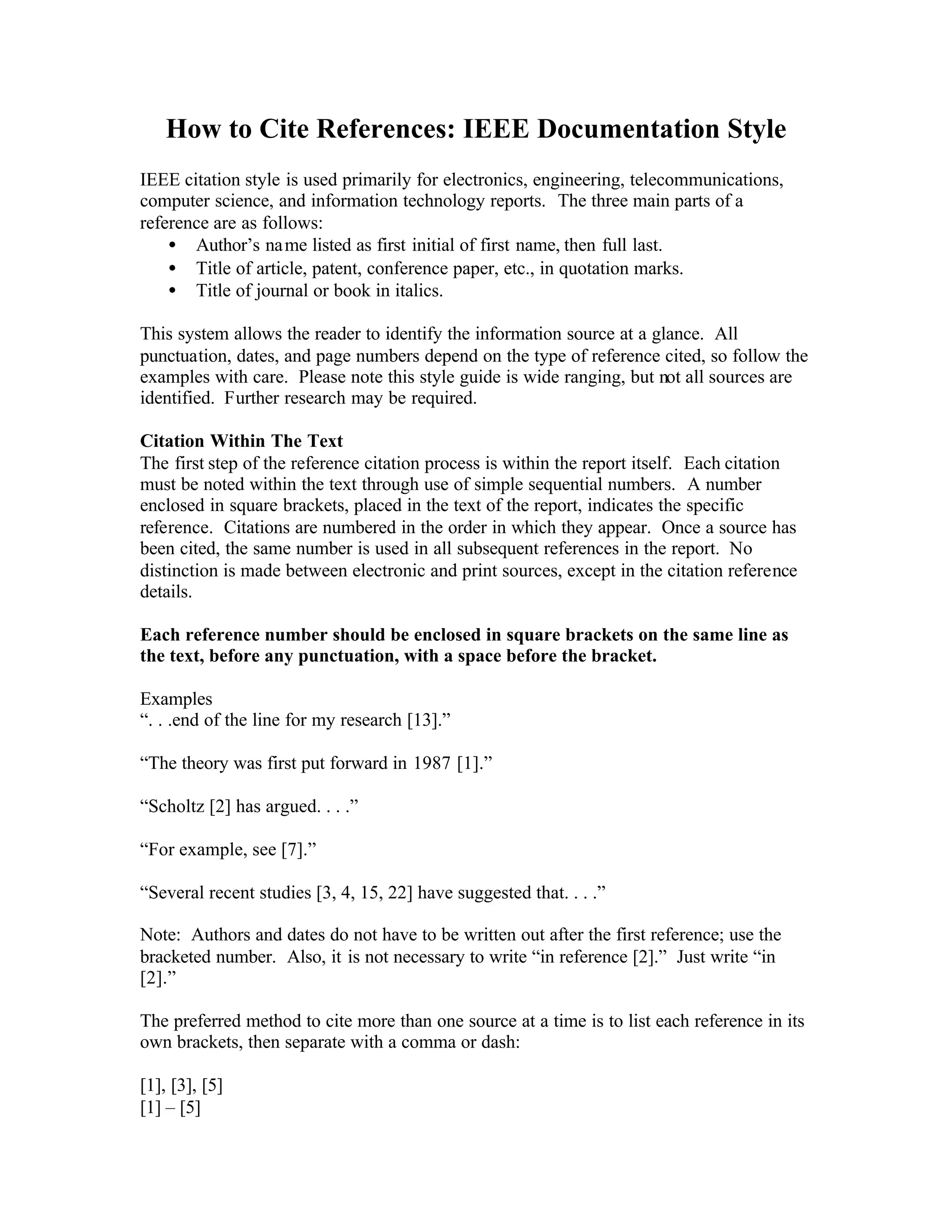 Ieee citation guidelines | PDF