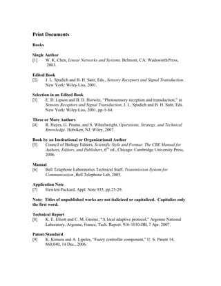 Ieee citation guidelines | PDF