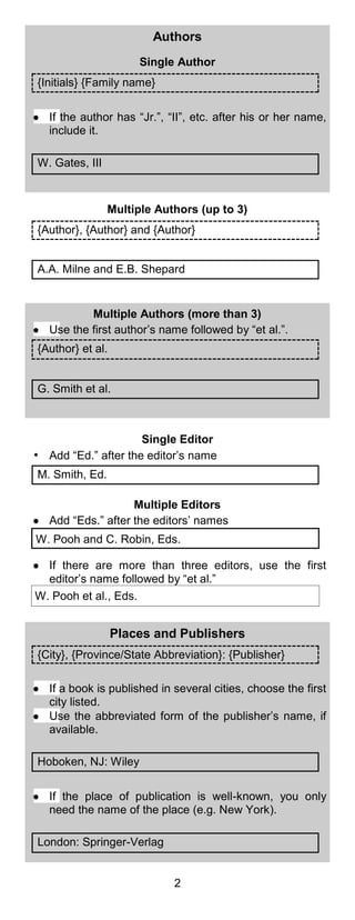 Ieee Citation Style Guide Panduan Pengutipan Ieee Pdf