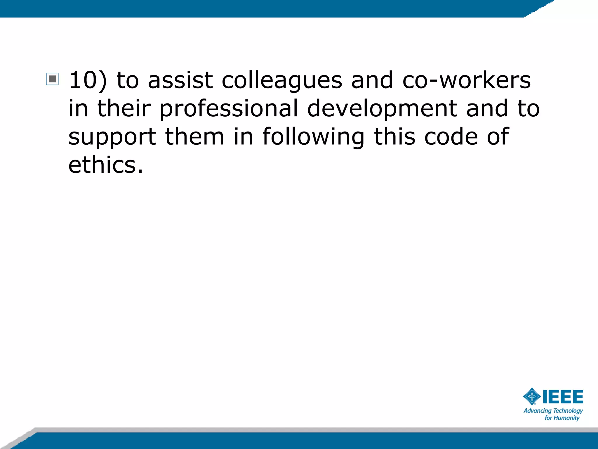 Ieee code of_ethics_ppt | PPT