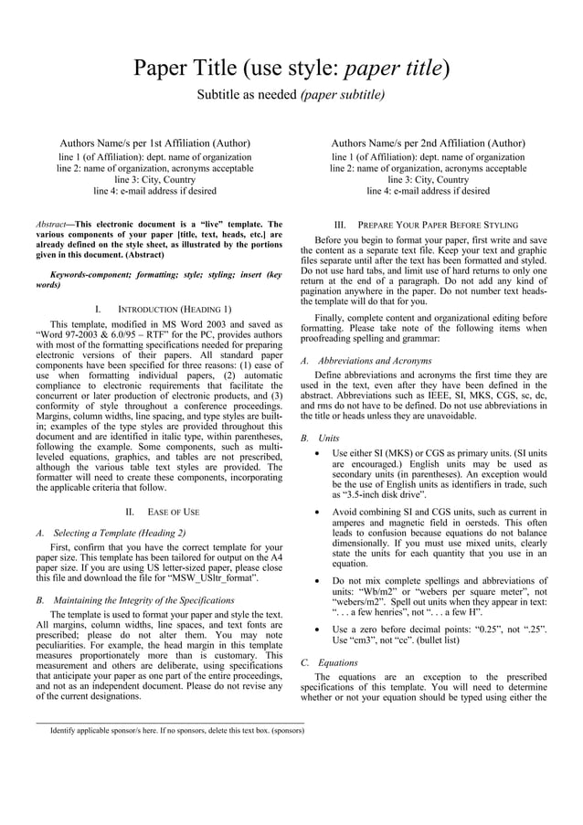 Ieee conference proceedings_format | DOC | Desktop Publishing ...
