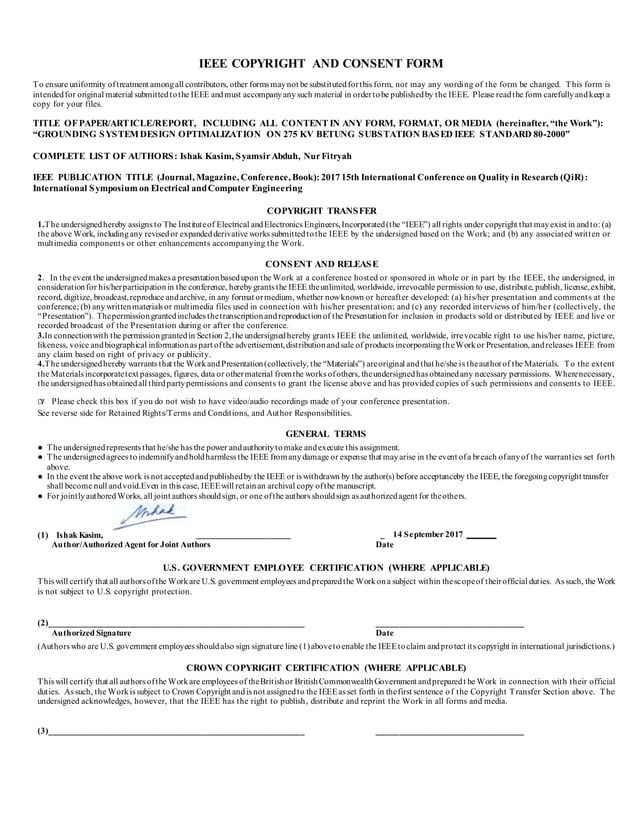 Ieeecopyrightform qi r | PDF