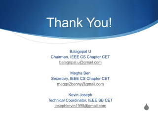 IEEE CS CET Chapter | PPT