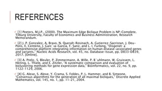 Finding Maximum Edge Biclique in Bipartite Networks by Integer Programming | PPT