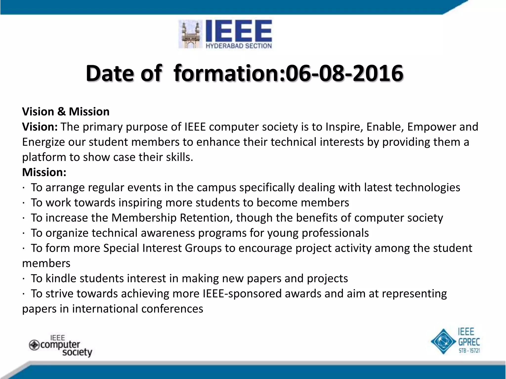IEEE CS GPREC Chapter | PPTX