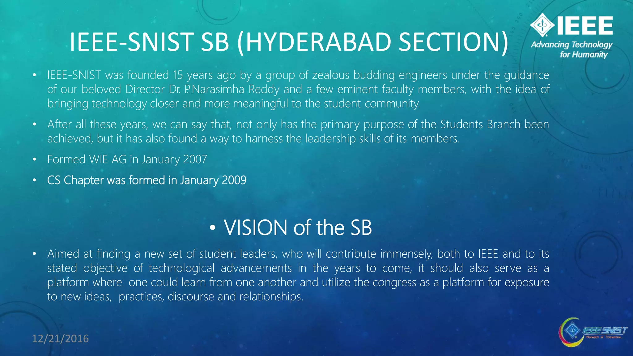 IEEE CS SNIST Chapter | PPT