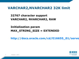 IEEE Day 2013 Oracle Database 12c: new features for developers | PPT
