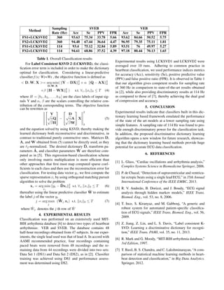 Leveraging a discriminative Dictionary learning for ECG Classification | PDF