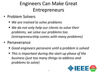 Engineers can be good entrepreneur too | PPT