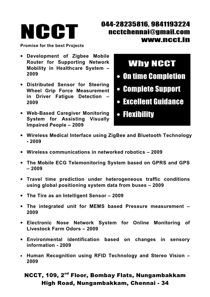 Ieee Embedded Ieee Project Titles 2009 2010 Ncct Final Year Projec