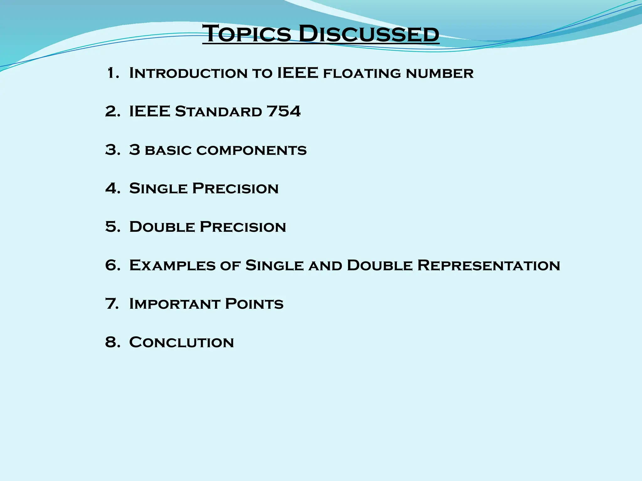 IEEE Floating Point Number with Single and Double Precision(Analog and Digital Electronics).pptx