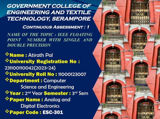 IEEE Floating Point Number with Single and Double Precision(Analog and ...
