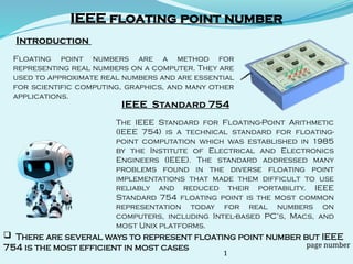 IEEE Floating Point Number with Single and Double Precision(Analog and Digital Electronics).pptx