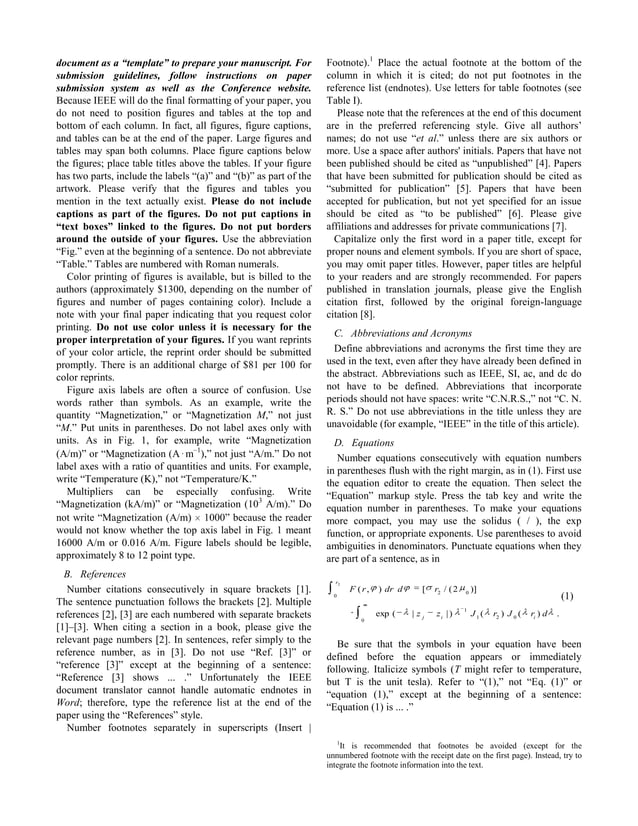 Ieee format template1 | DOCX | Desktop Publishing | Computer Software ...