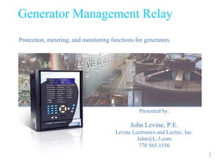 Ieee generator protection | PPT