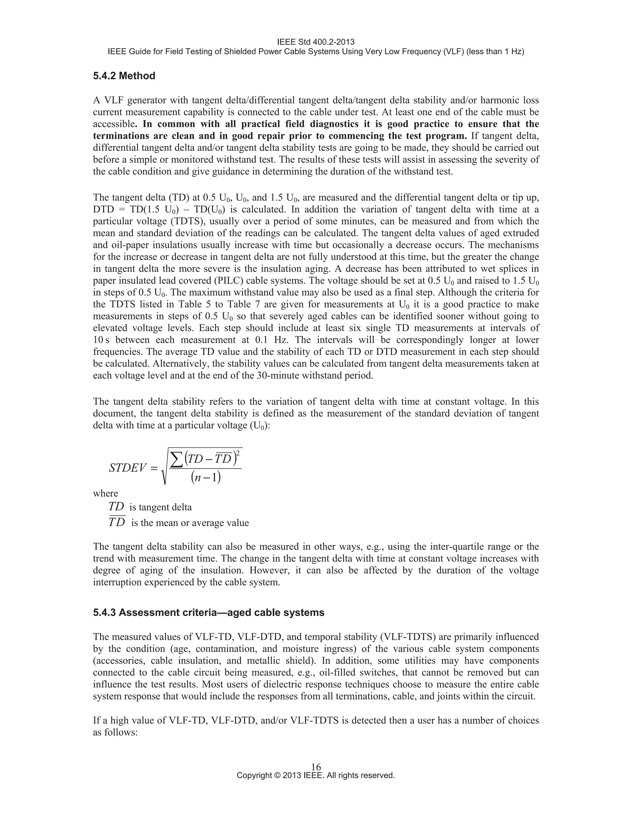 IEEE Guide for Field Testing of Shielded Power Cable (IEEE 400.2 2013 ...