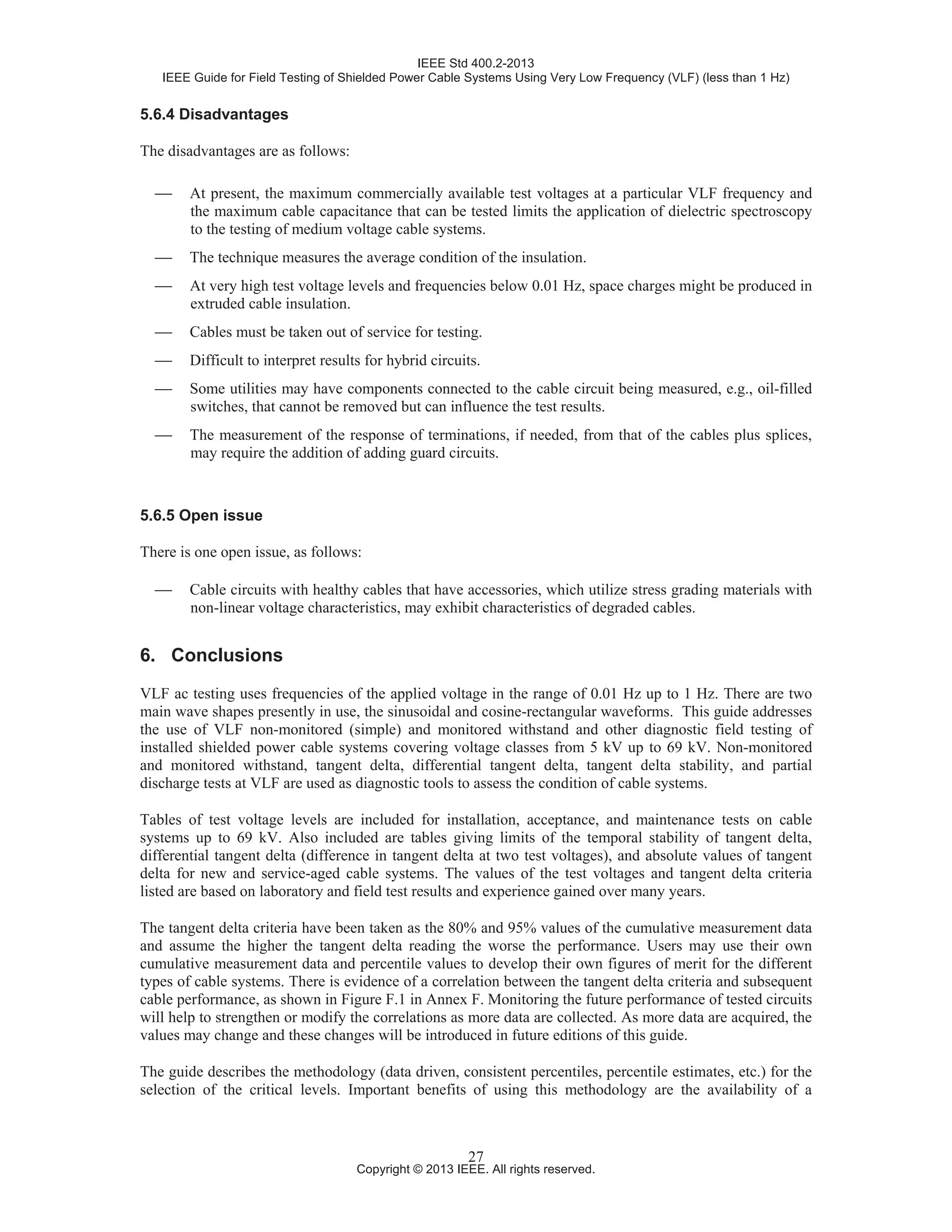 IEEE Guide for Field Testing of Shielded Power Cable (IEEE 400.2 2013 ...