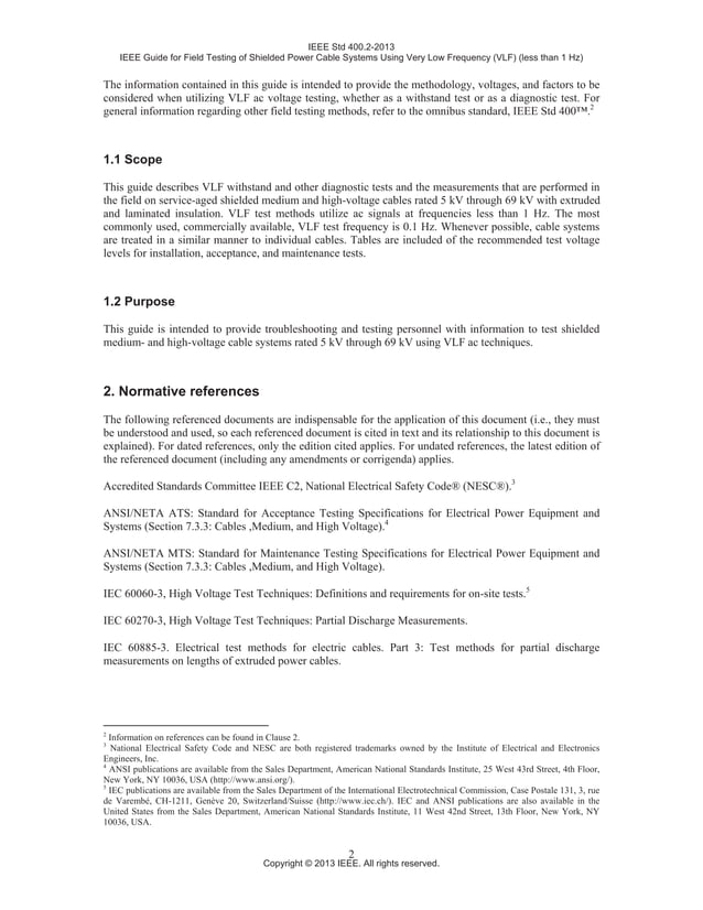IEEE Guide for Field Testing of Shielded Power Cable (IEEE 400.2 2013 ...