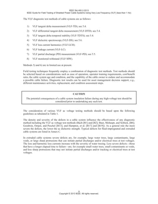IEEE Guide for Field Testing of Shielded Power Cable (IEEE 400.2 2013 ...
