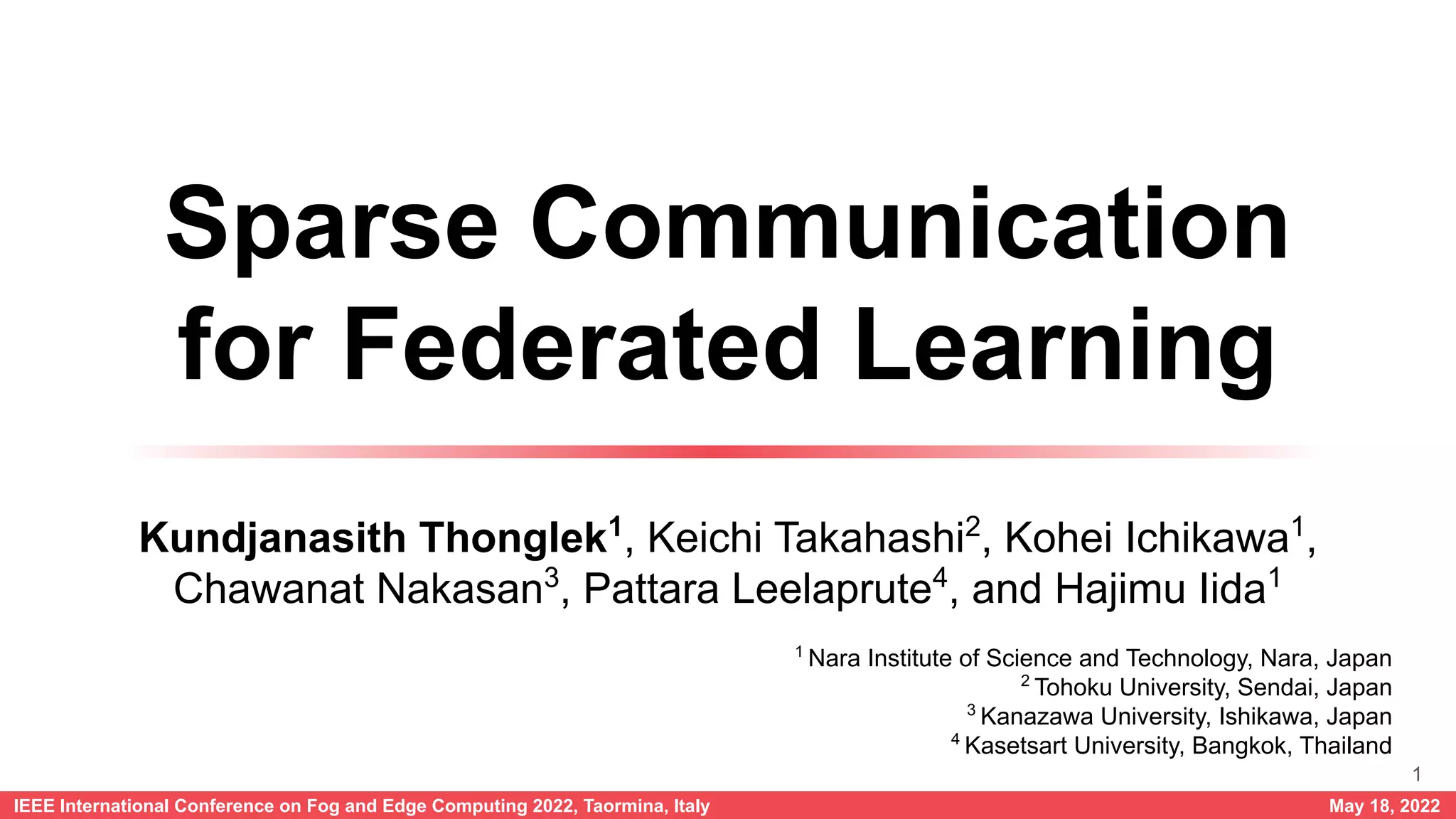 Sparse Communication for Federated Learning | PDF