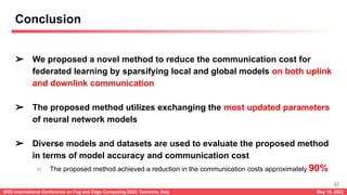 Sparse Communication for Federated Learning | PDF