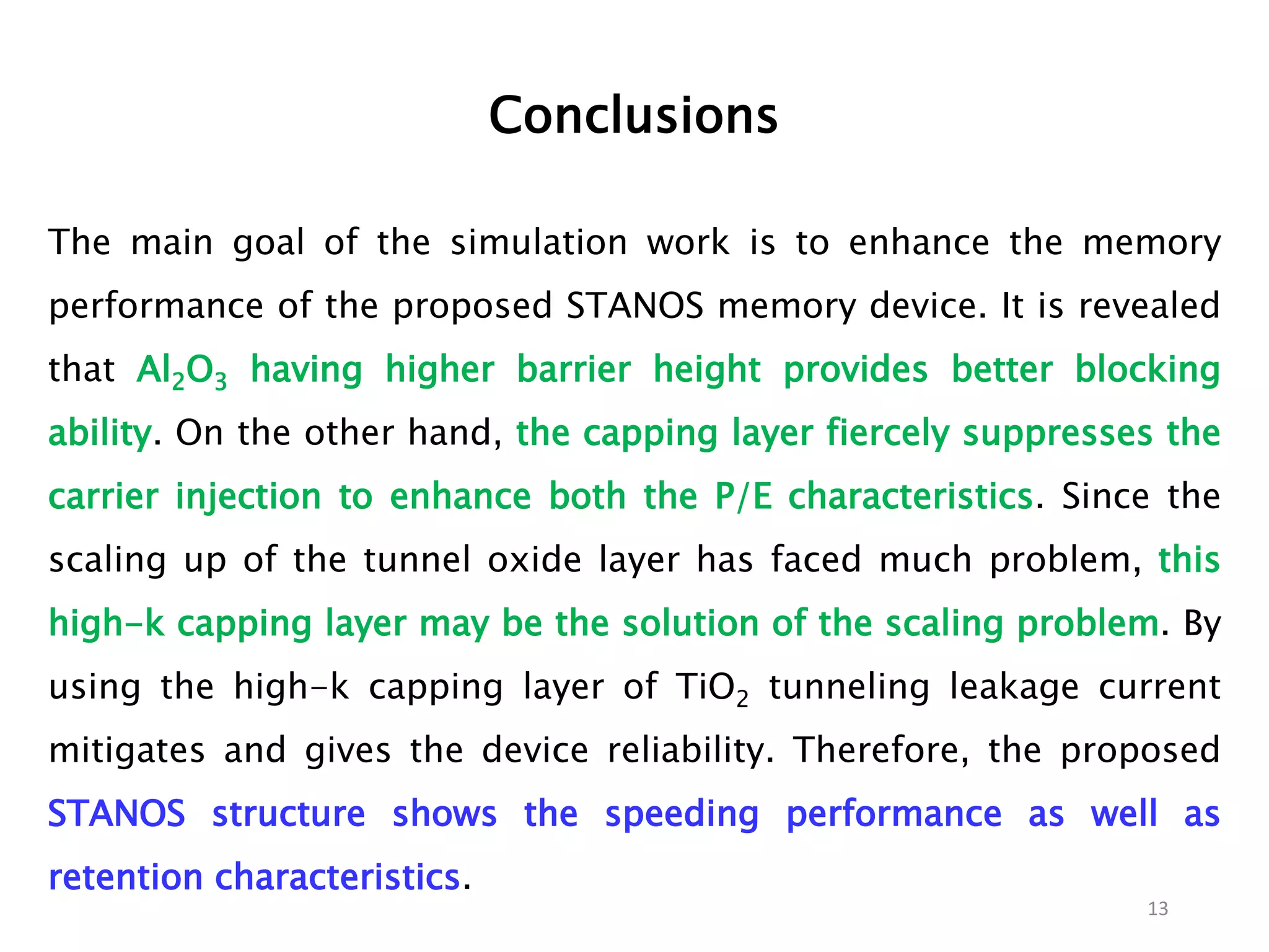 Enhanching memory performance in silicon nitride-based charge trapping memory device with Al2O3 ...