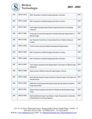Image Processing Project Title 2022 | DOCX