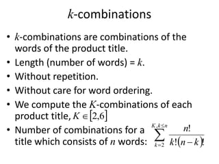 Effective Unsupervised Matching of Product Titles | PPT