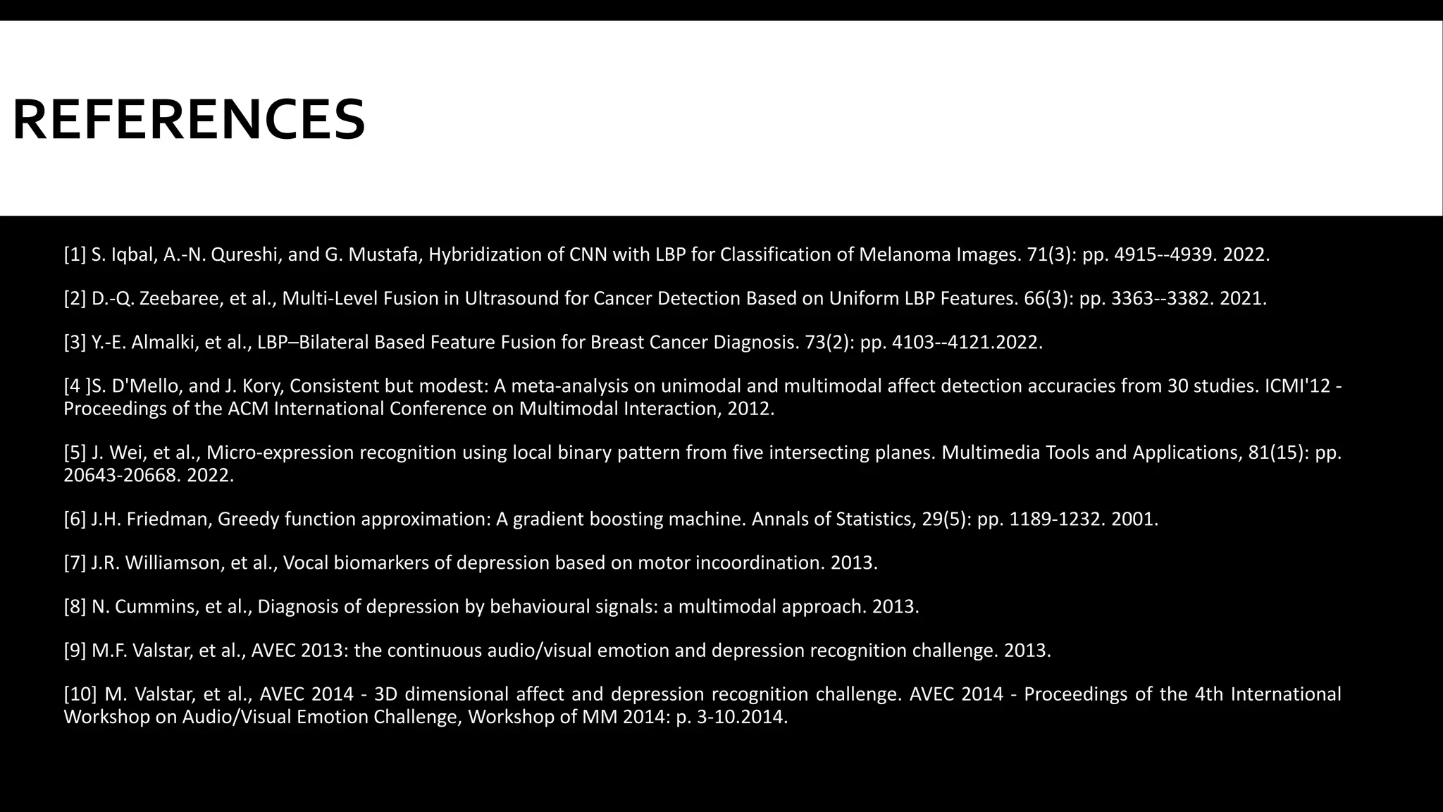 Diagnostic Criteria for Depression Based on Both Static and Dynamic Visual Features | PPT