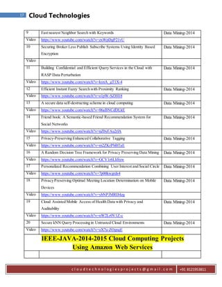 IEEE 2018 Java Projects | B-Tech Major Projects | M-Tech Major Projects | Machine Learning ...