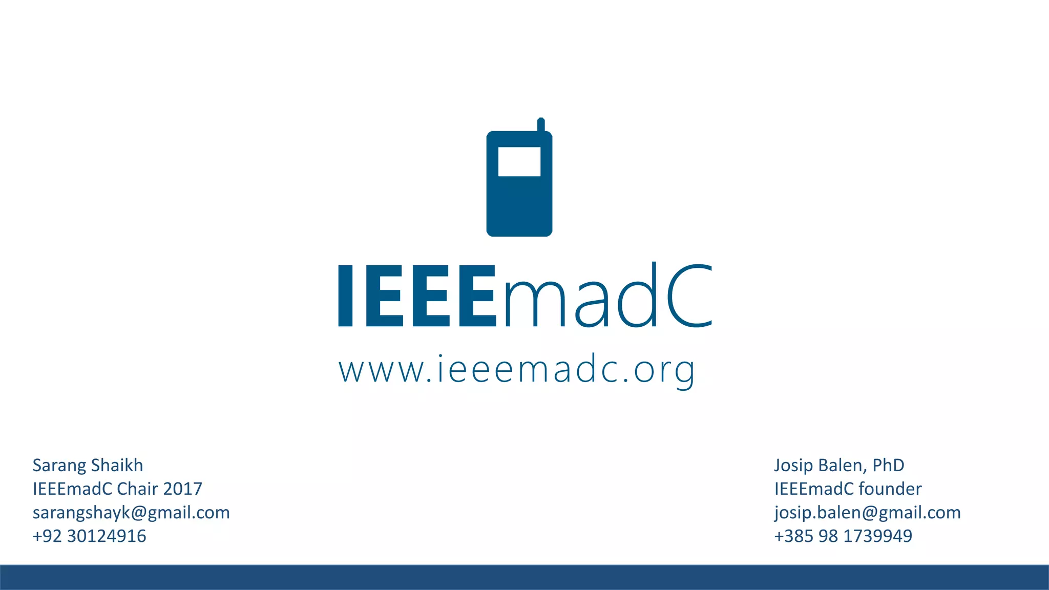 IEEEmadC Sponsors Deck (Mobile Application Development Contest) | PPT