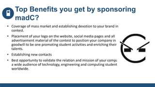 IEEEmadC Sponsors Deck (Mobile Application Development Contest) | PPT