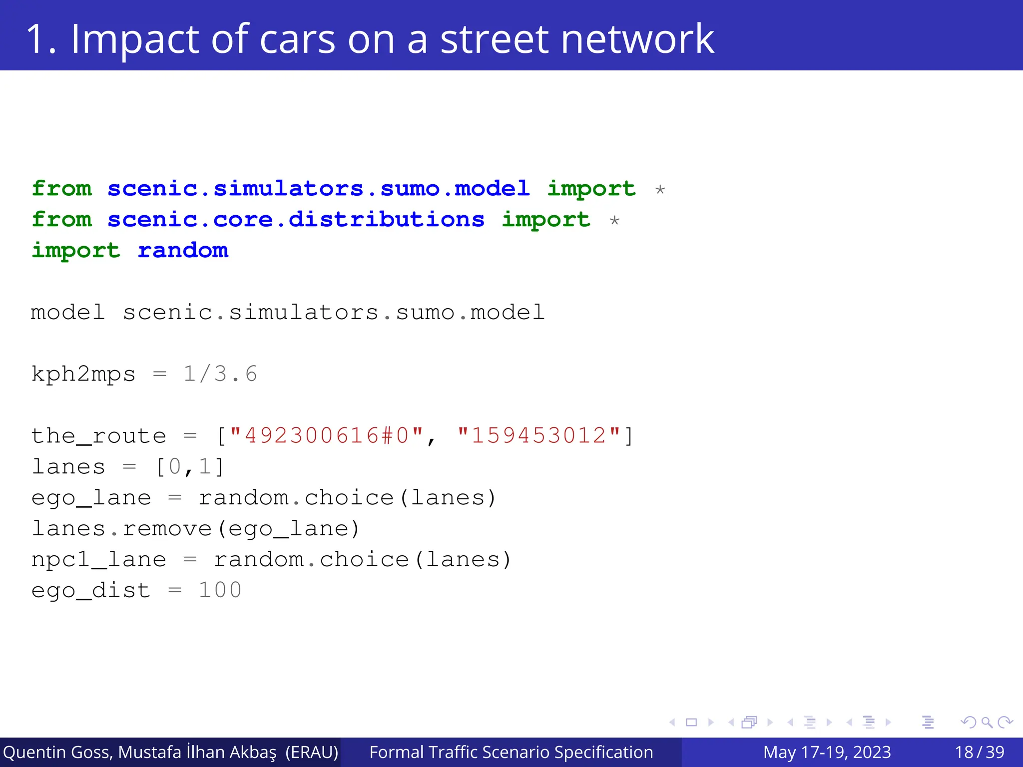 Integration Of Formal Specification And Traffic Simulation For Scenario Based Validation Ieee