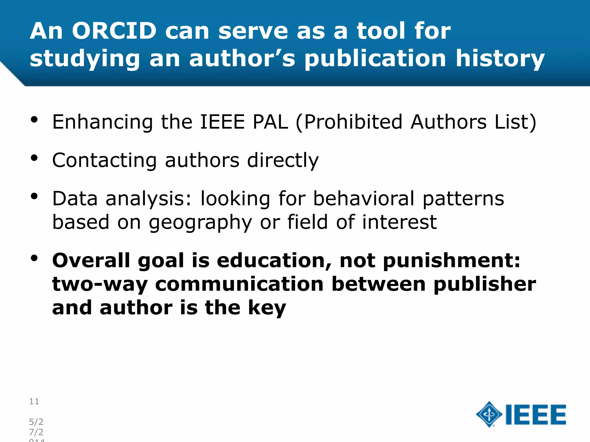 IEEE and ORCID Implementation | PPT