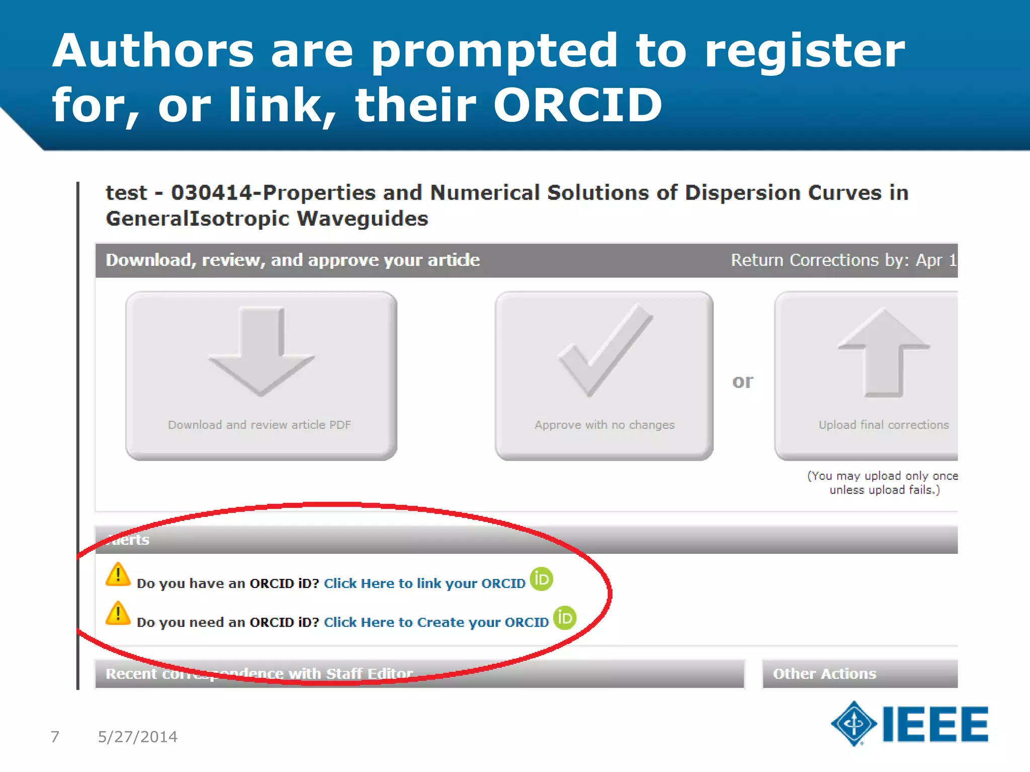IEEE and ORCID Implementation | PPT