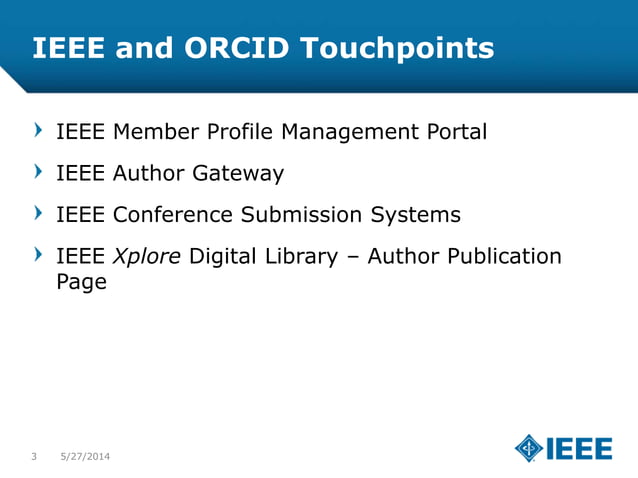 IEEE and ORCID Implementation | PPT