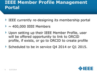 IEEE and ORCID Implementation | PPTX