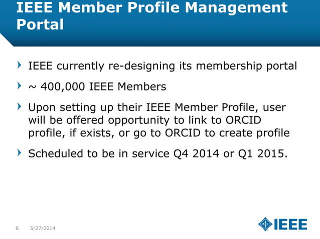 IEEE and ORCID Implementation | PPT