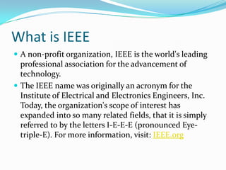 Ieee orientation 2013 bracusb | PPT