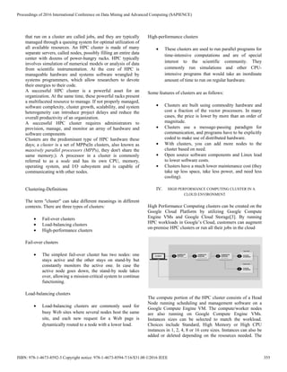 IEEE Paper - A Study Of Cloud Computing Environments For High Performance Applications | PDF ...