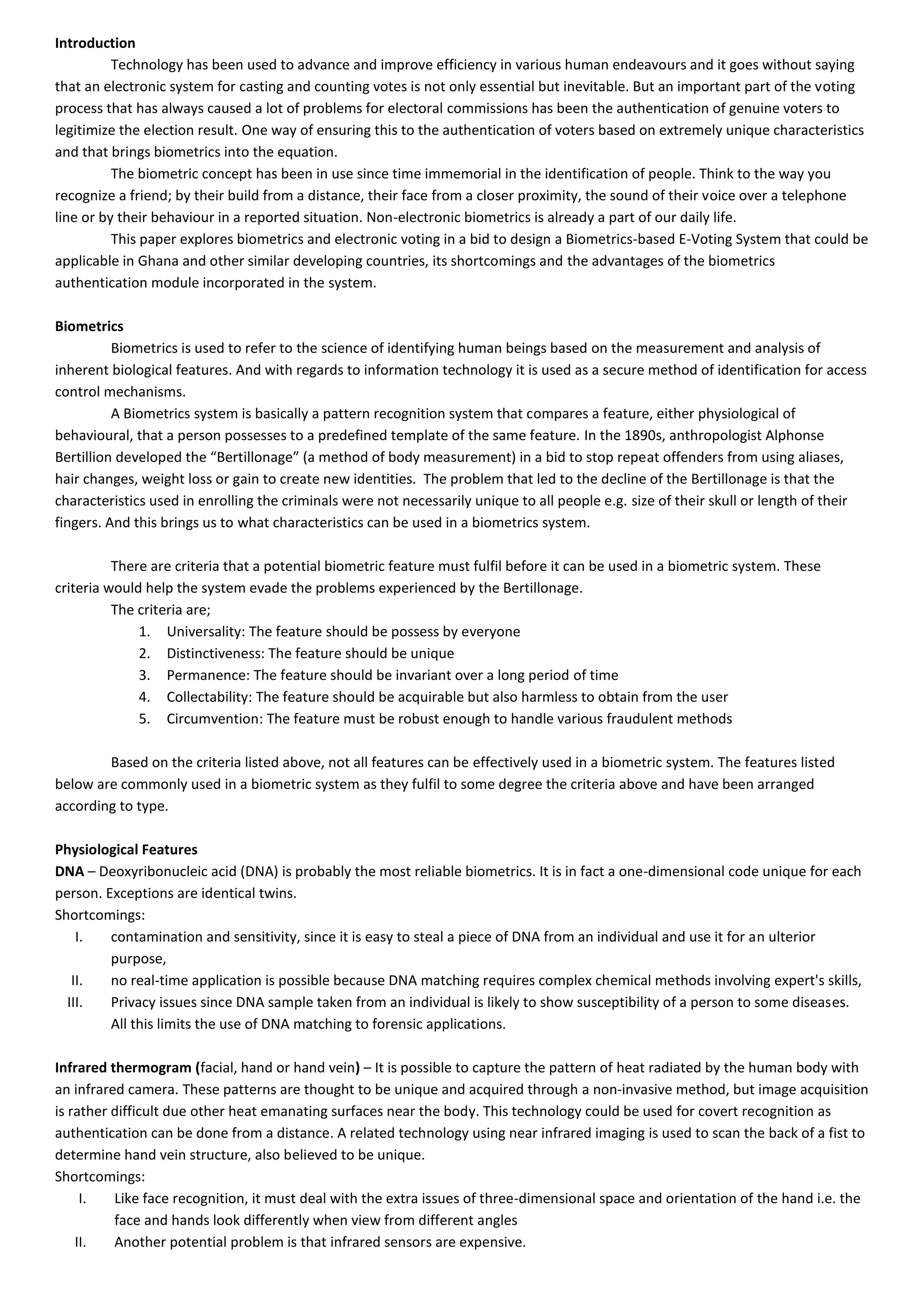 Using Biometrics to address Voter Authentication | PDF