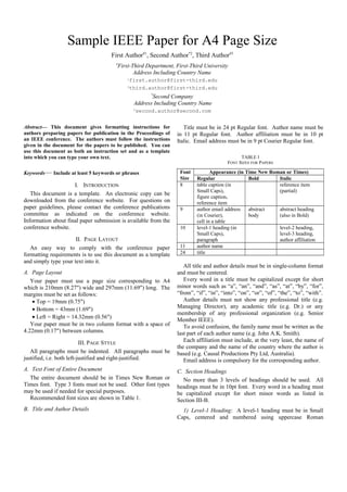 Sample IEEE Paper Format | PDF