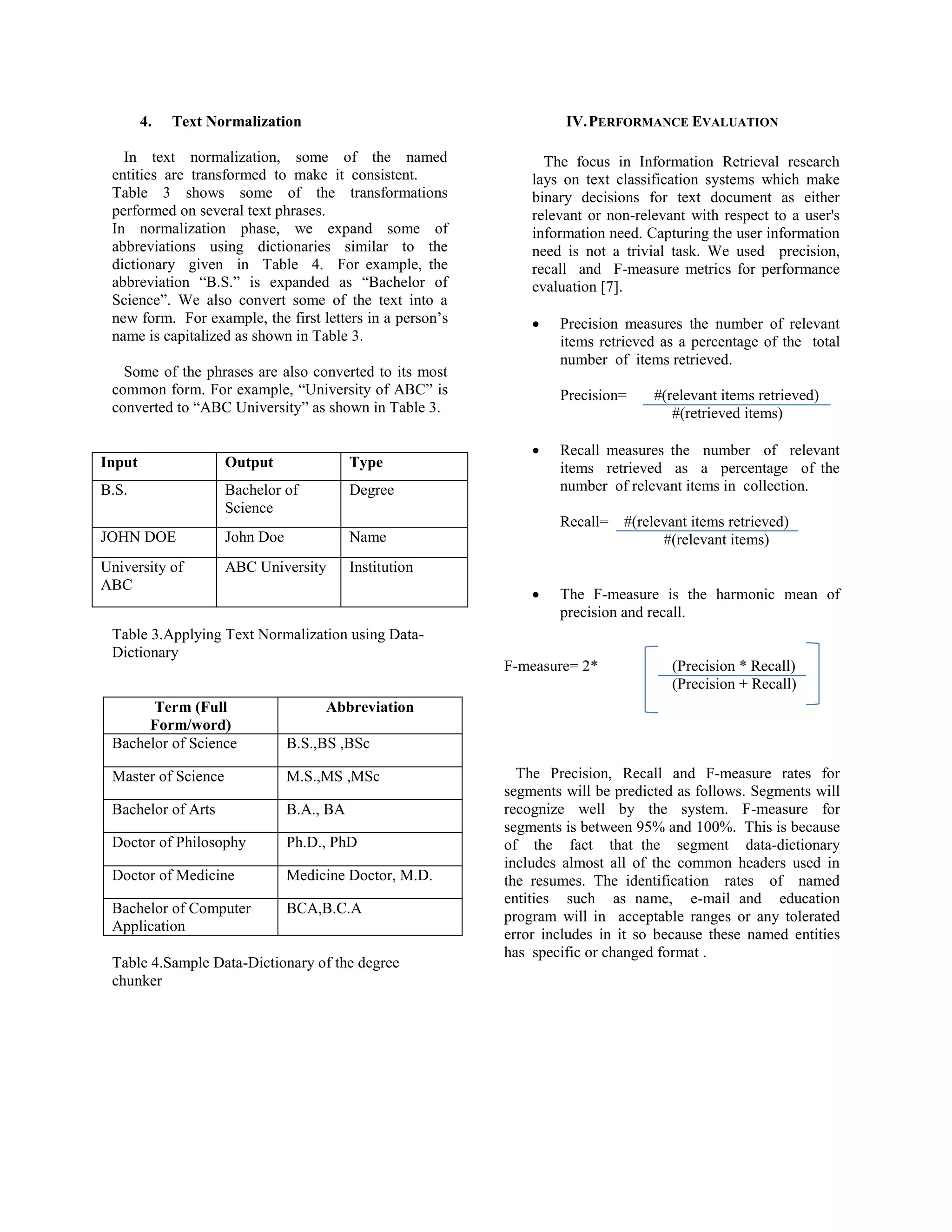 Resume Parsing with Named Entity Clustering Algorithm | PDF