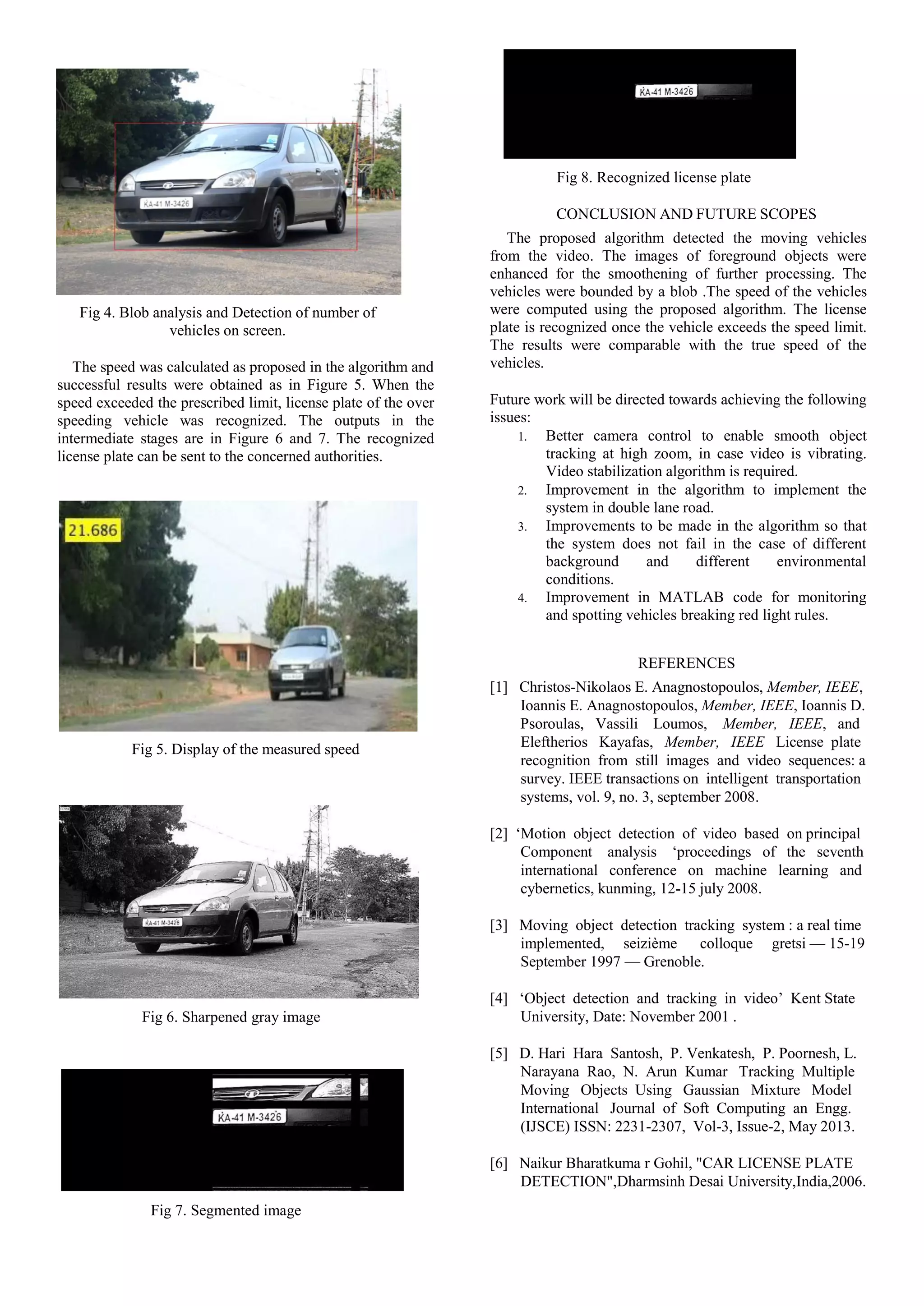 License plate extraction of overspeeding vehicles | PDF