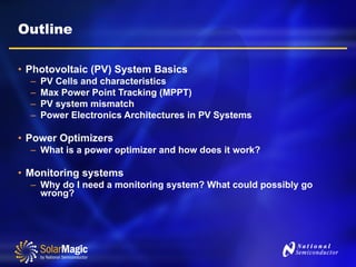 Power Optimization and Monitoring in Photovoltaic Systems | PPT